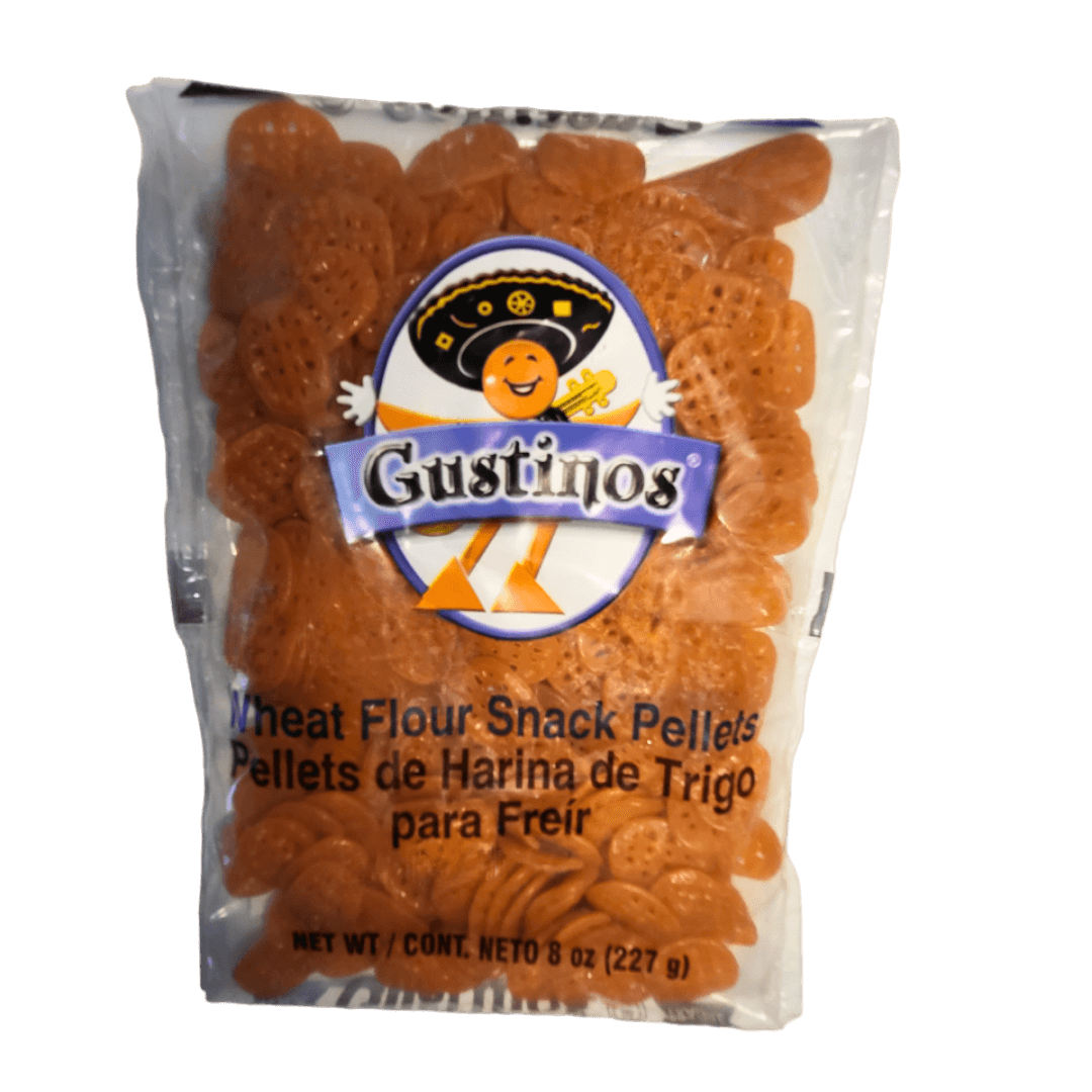 Weizenmehl Snack Pellets RAQUETA Form von Gustinos 227g – MexicoMiAmor