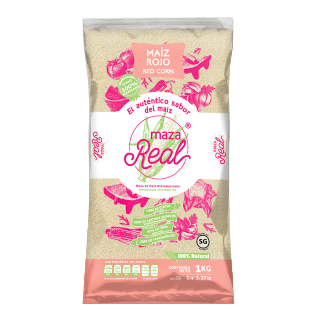 Red Corn Flour Harin (Rojo) from MAZA REAL 1kg – MexicoMiAmor