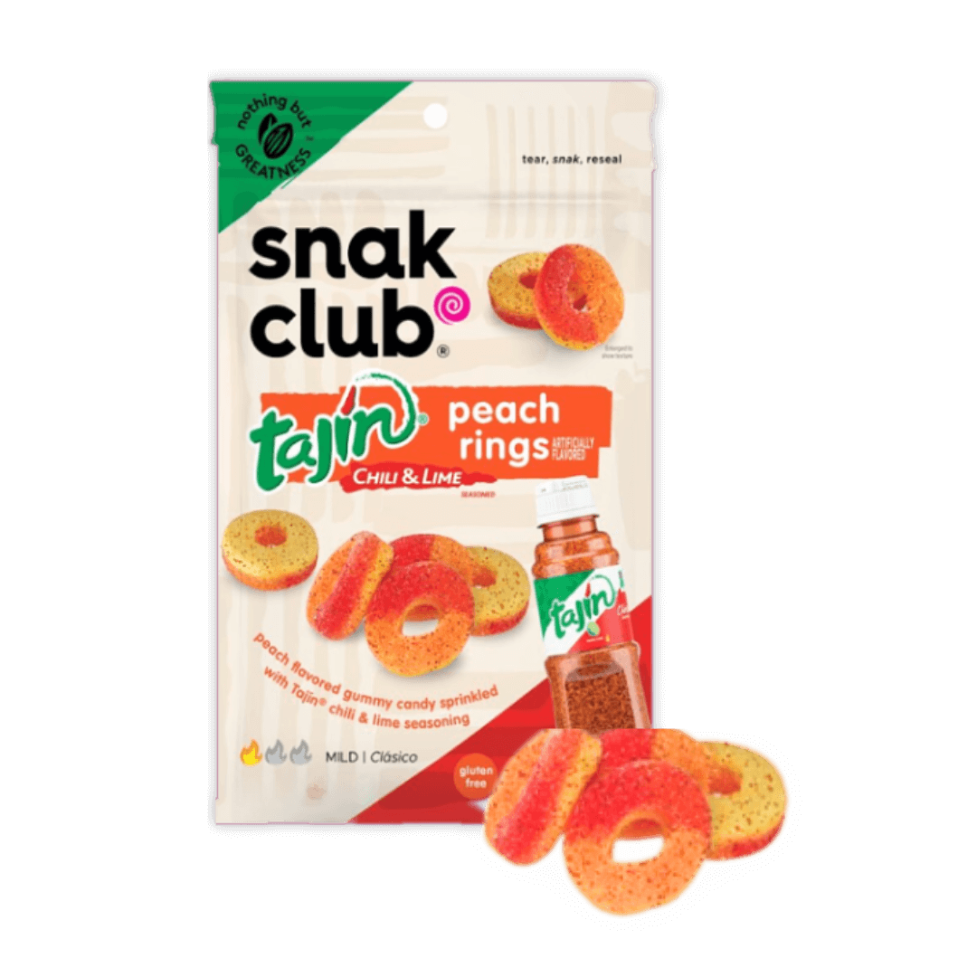Tajin Chili & Lime peach rings from snak club 71g – MexicoMiAmor